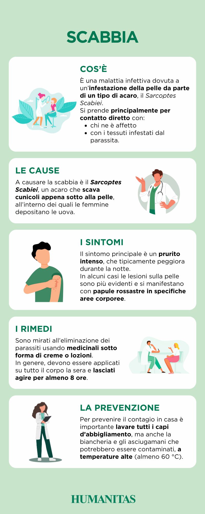 Scabbia: diagnosi e trattamento - Humanitas